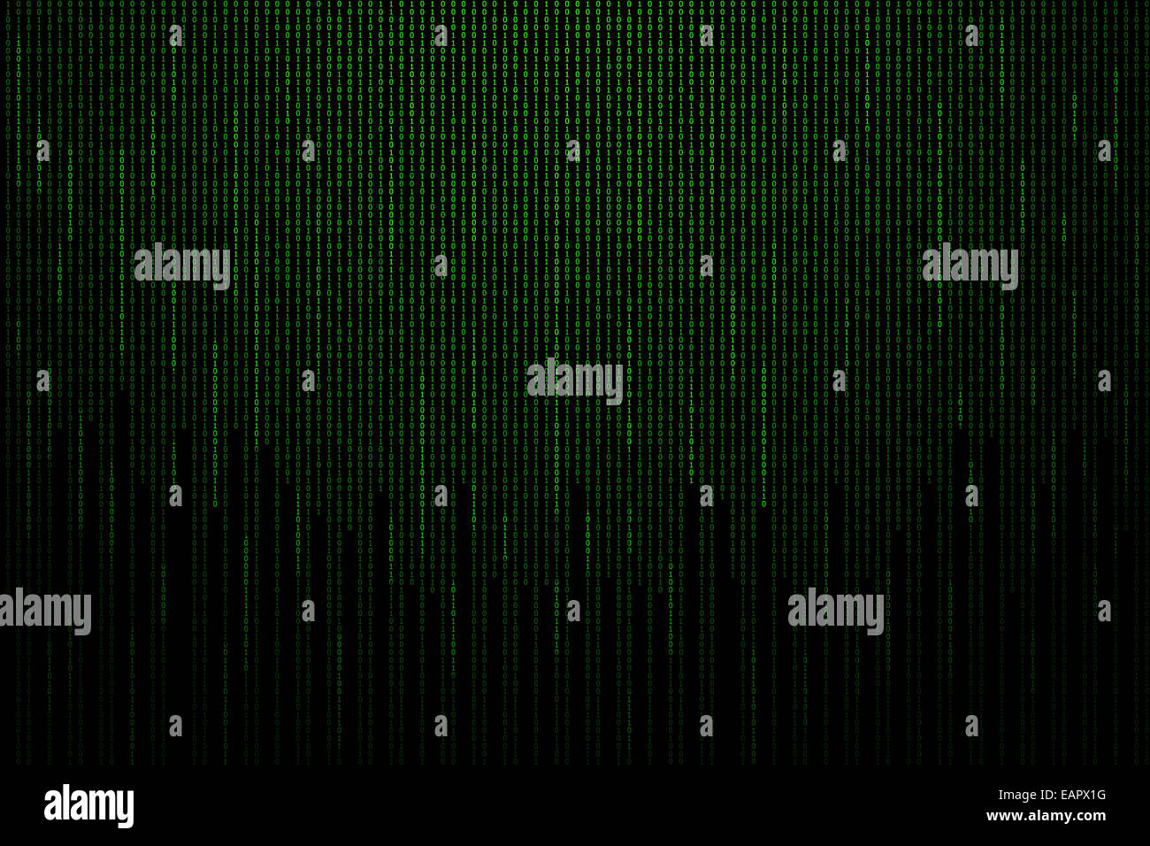 Matrix background with the green binary code Stock Photo - Alamy