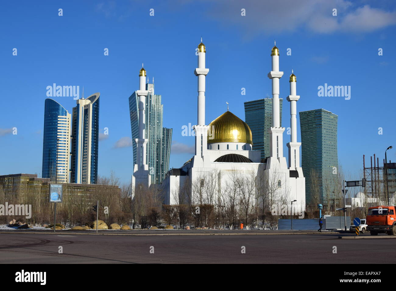 View in Astana, Kazakhstan, with modern buildings Stock Photo - Alamy