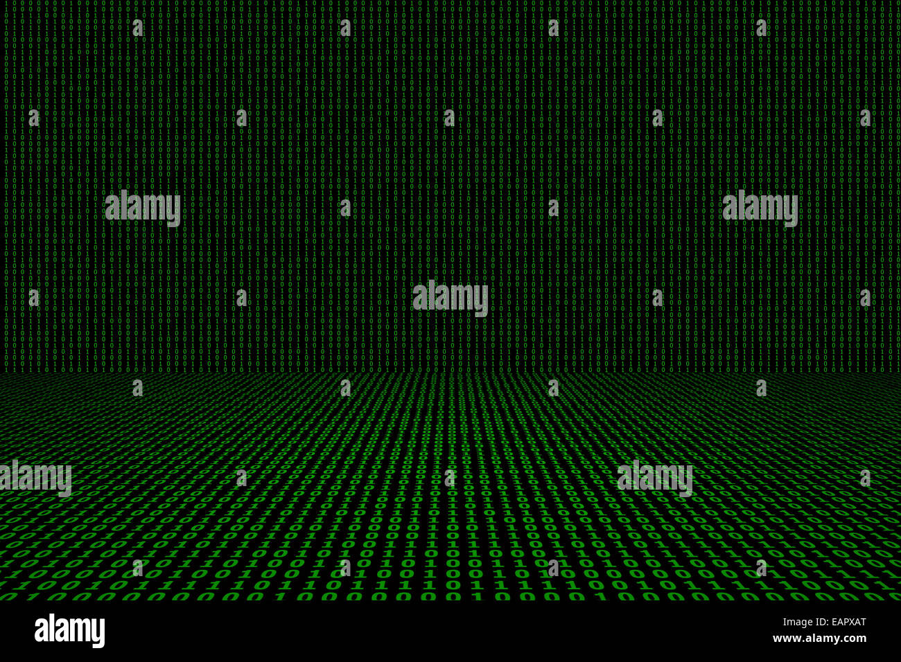 Binary computer code green background Stock Photo - Alamy