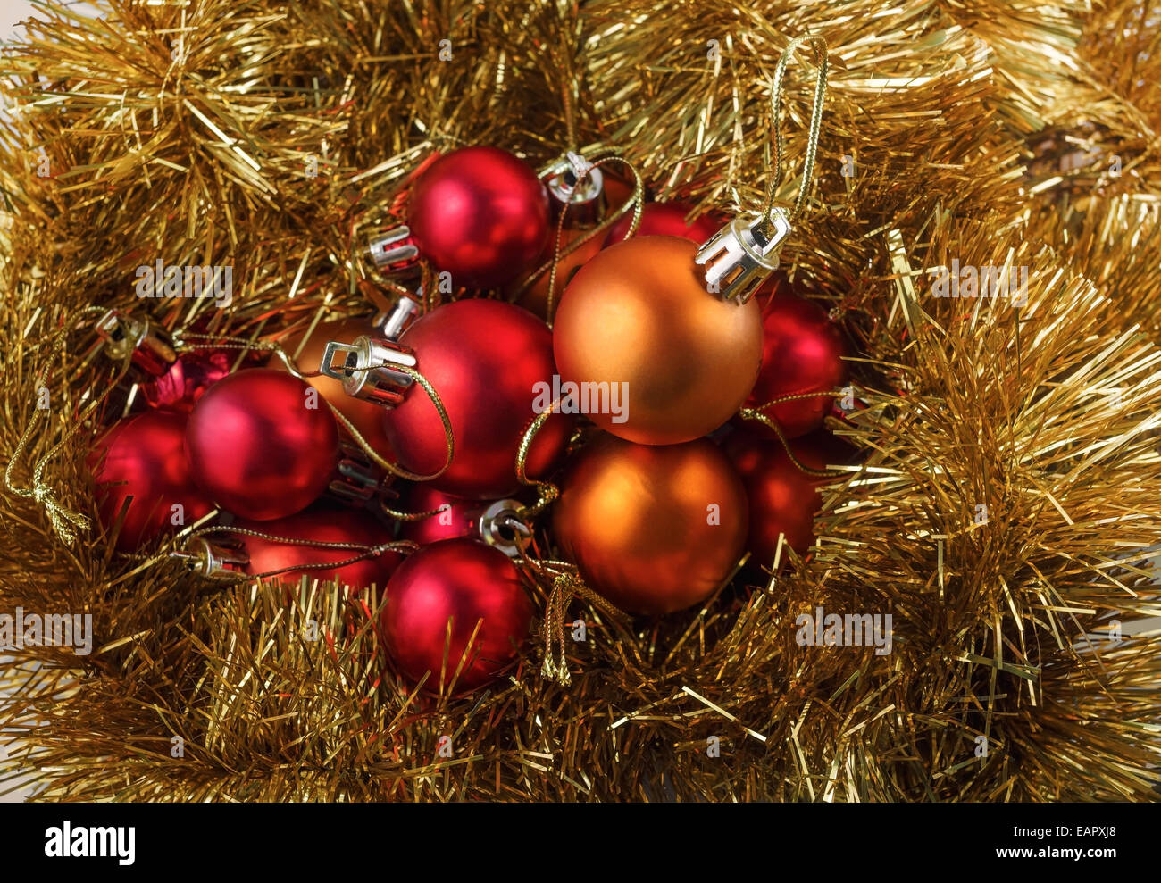 Orange tinsel hi-res stock photography and images - Alamy