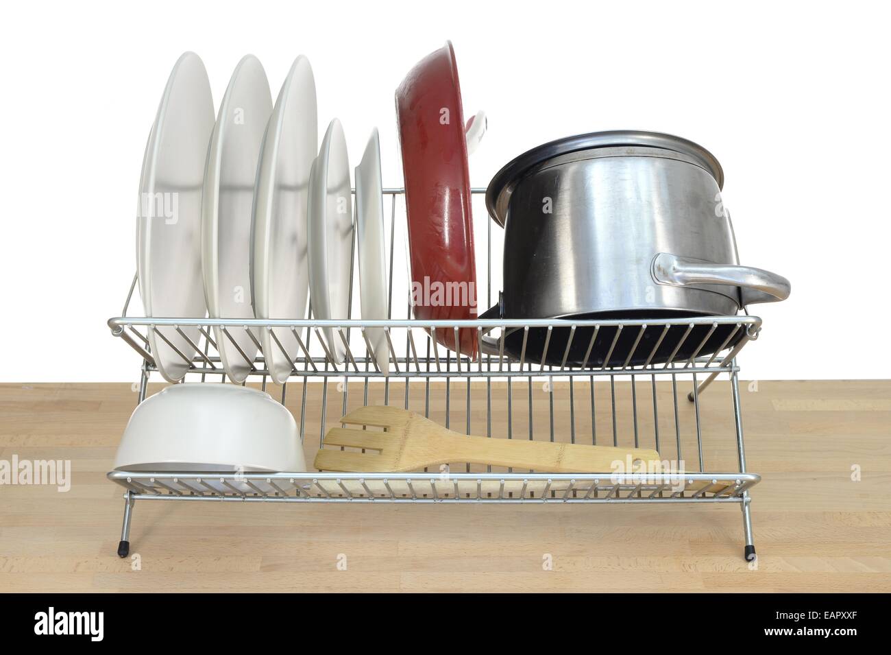 A close up shot of a dish rack Stock Photo - Alamy