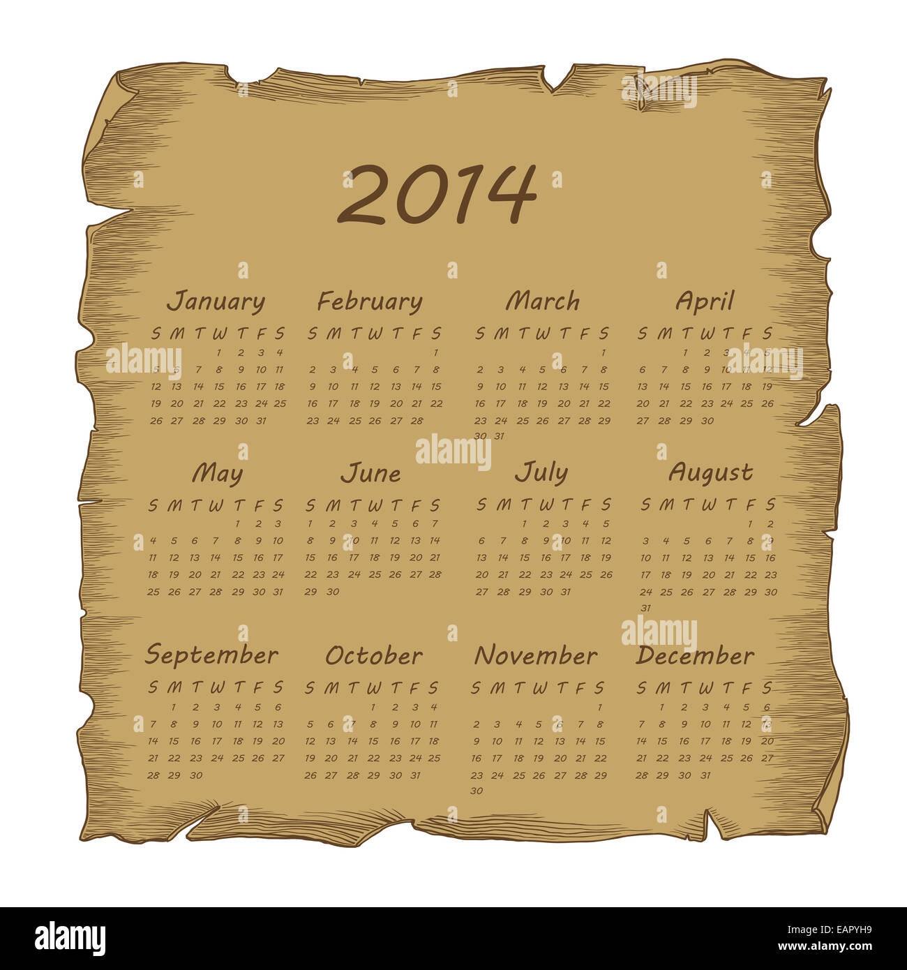 Calendar 2014 hi-res stock photography and images - Alamy