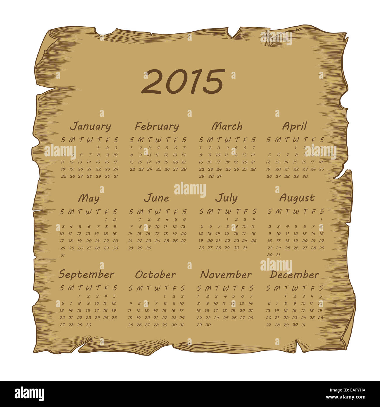 Old calendar Cut Out Stock Images & Pictures - Alamy