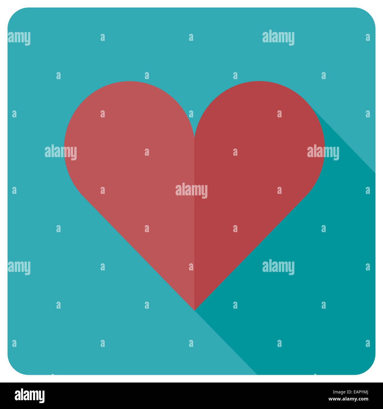 Flat heart icon, vector Stock Photo - Alamy