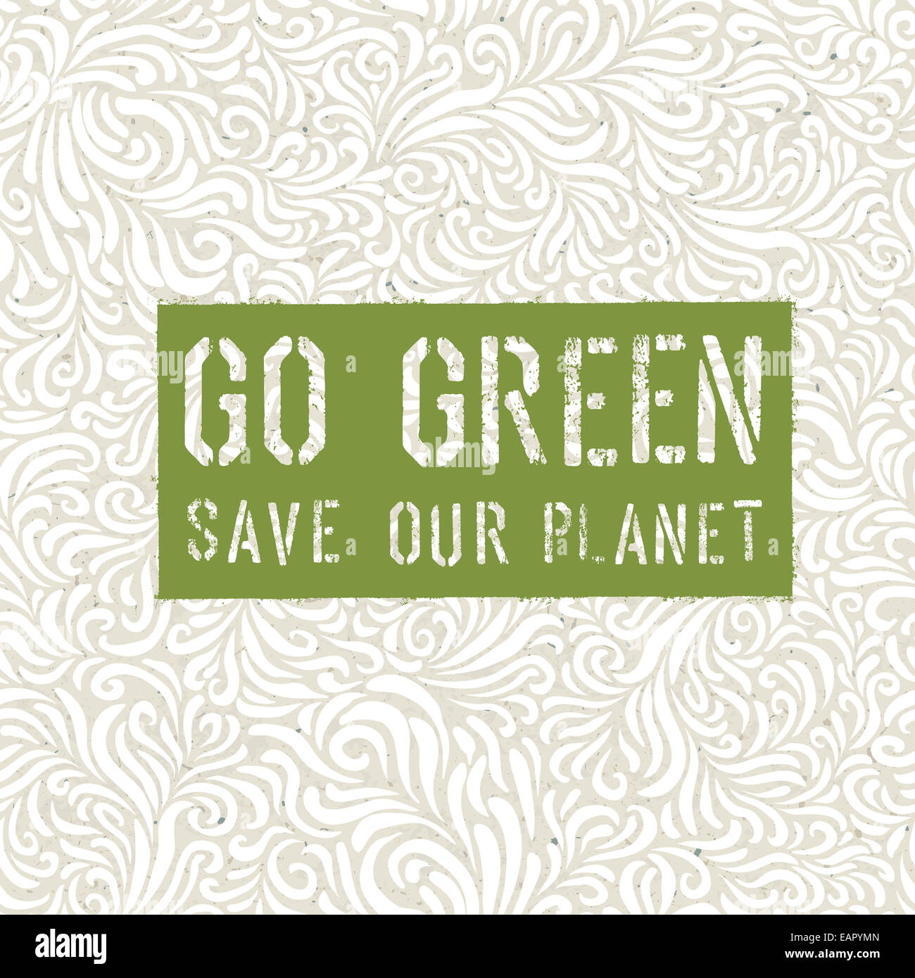 Go Green Concept Poster Stock Photo - Alamy