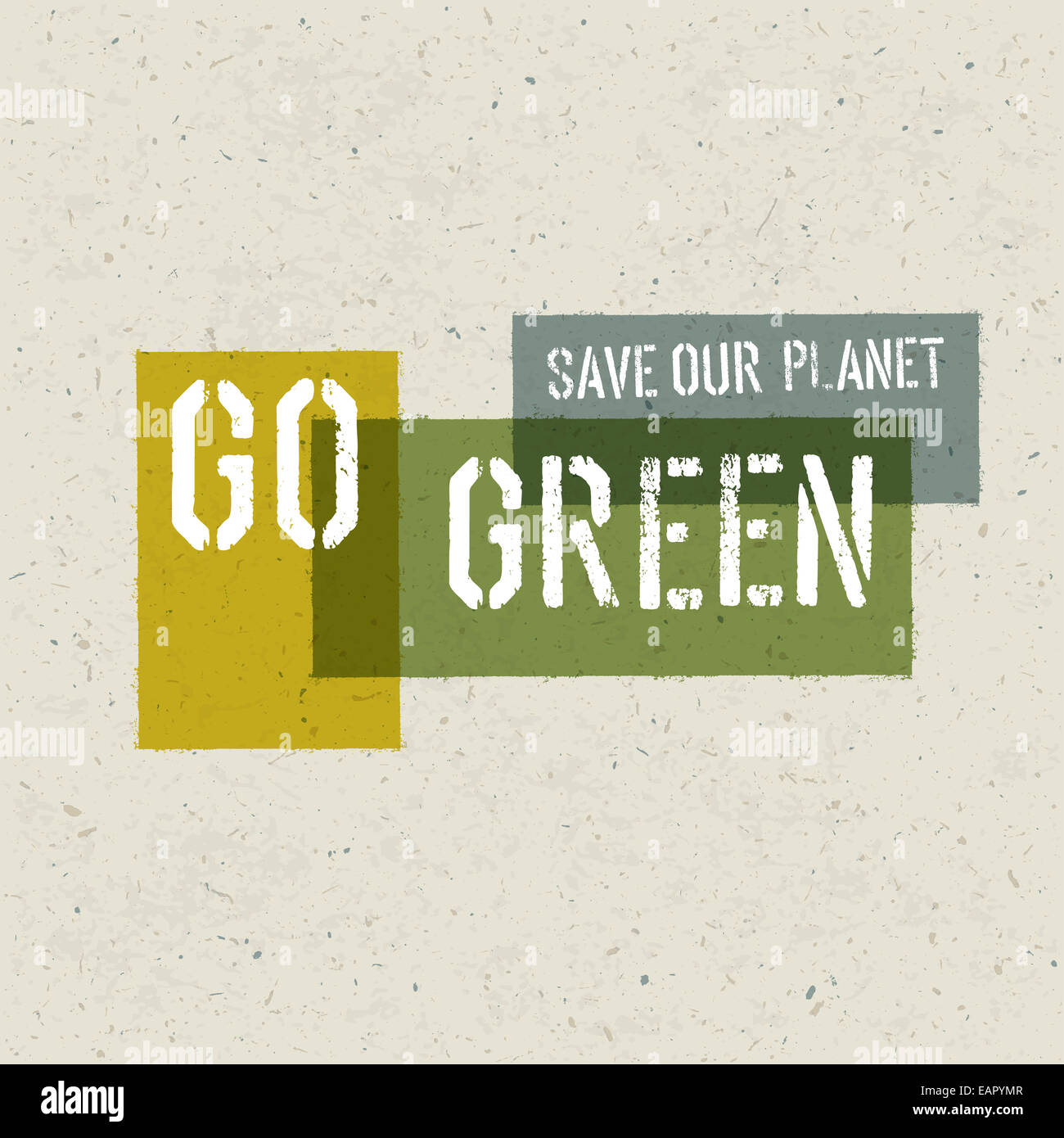 Go Green Concept Poster Stock Photo - Alamy