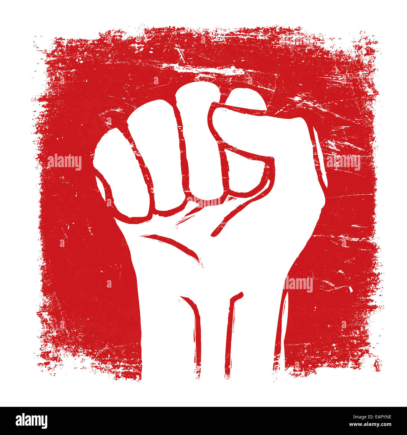 Grunge fist illustration. Vector Stock Photo - Alamy
