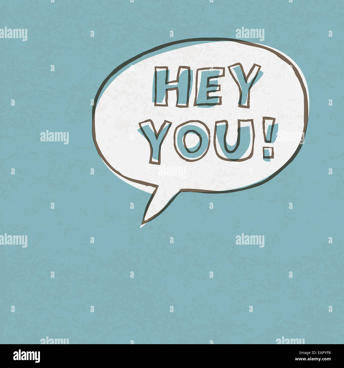Hey You! Exclamation Words Vector Illustration Stock Photo - Alamy