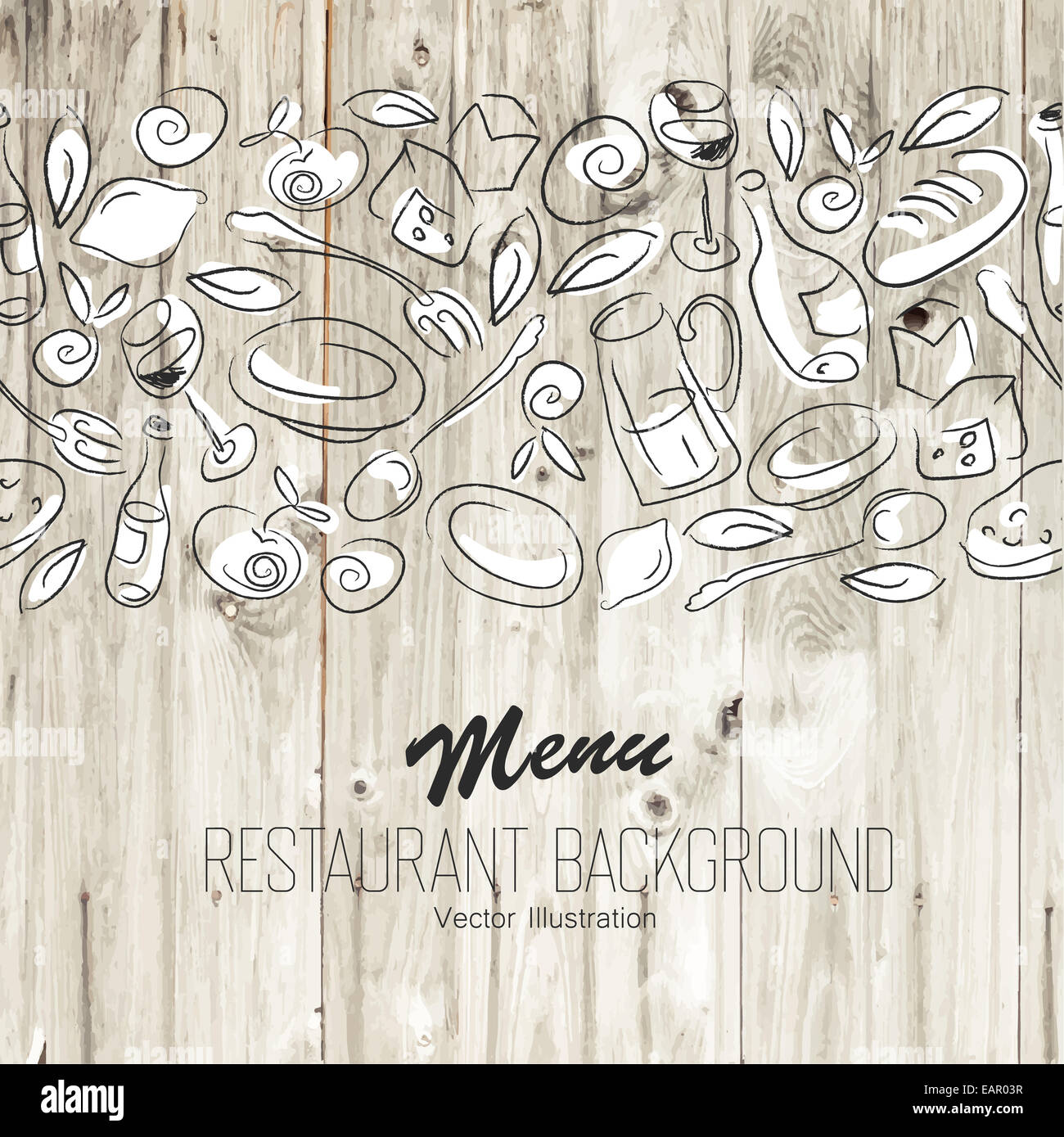 Restaurant Menu Template. Vector Stock Photo - Alamy
