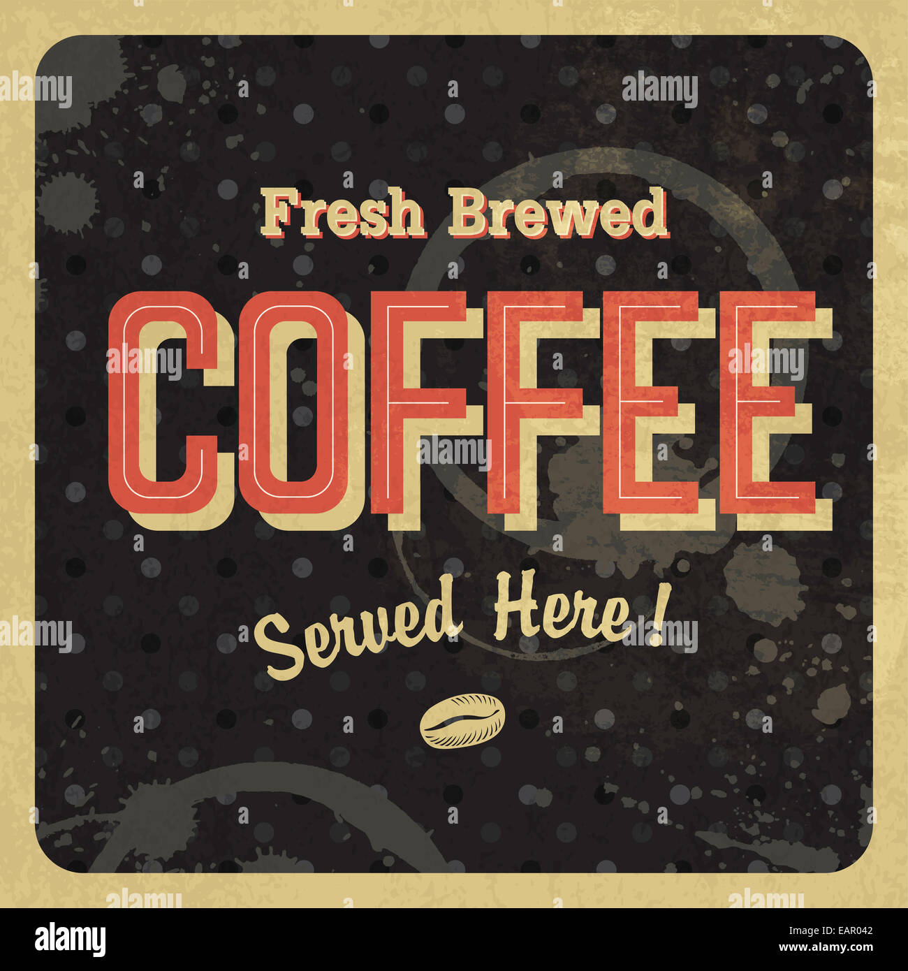 Coffee vintage poster. Vector Stock Photo - Alamy