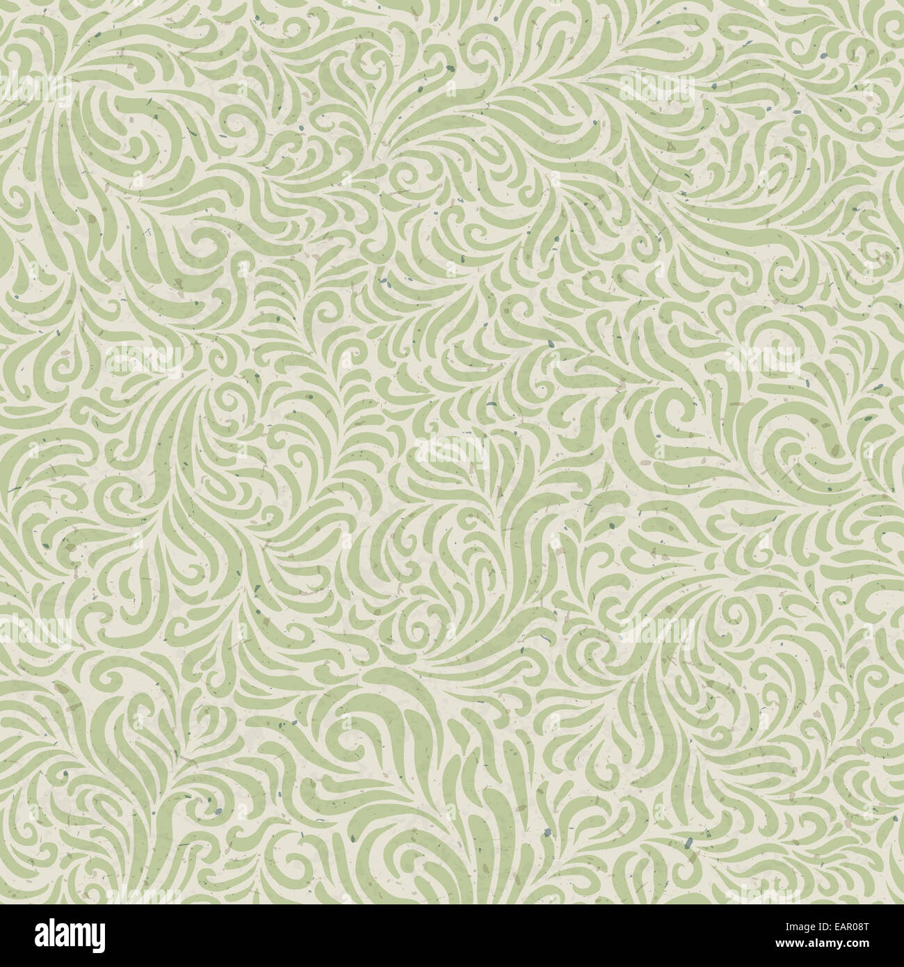 Seamless floral pattern on recycled paper texture. Vector Stock Photo ...