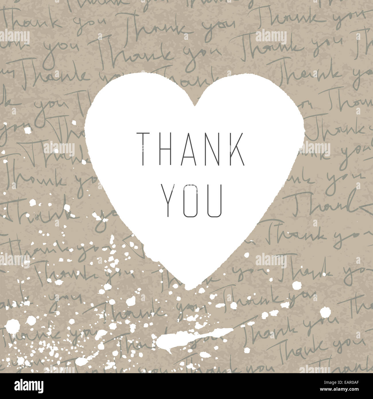 Thank You Retro Card Design. Vector Stock Photo - Alamy