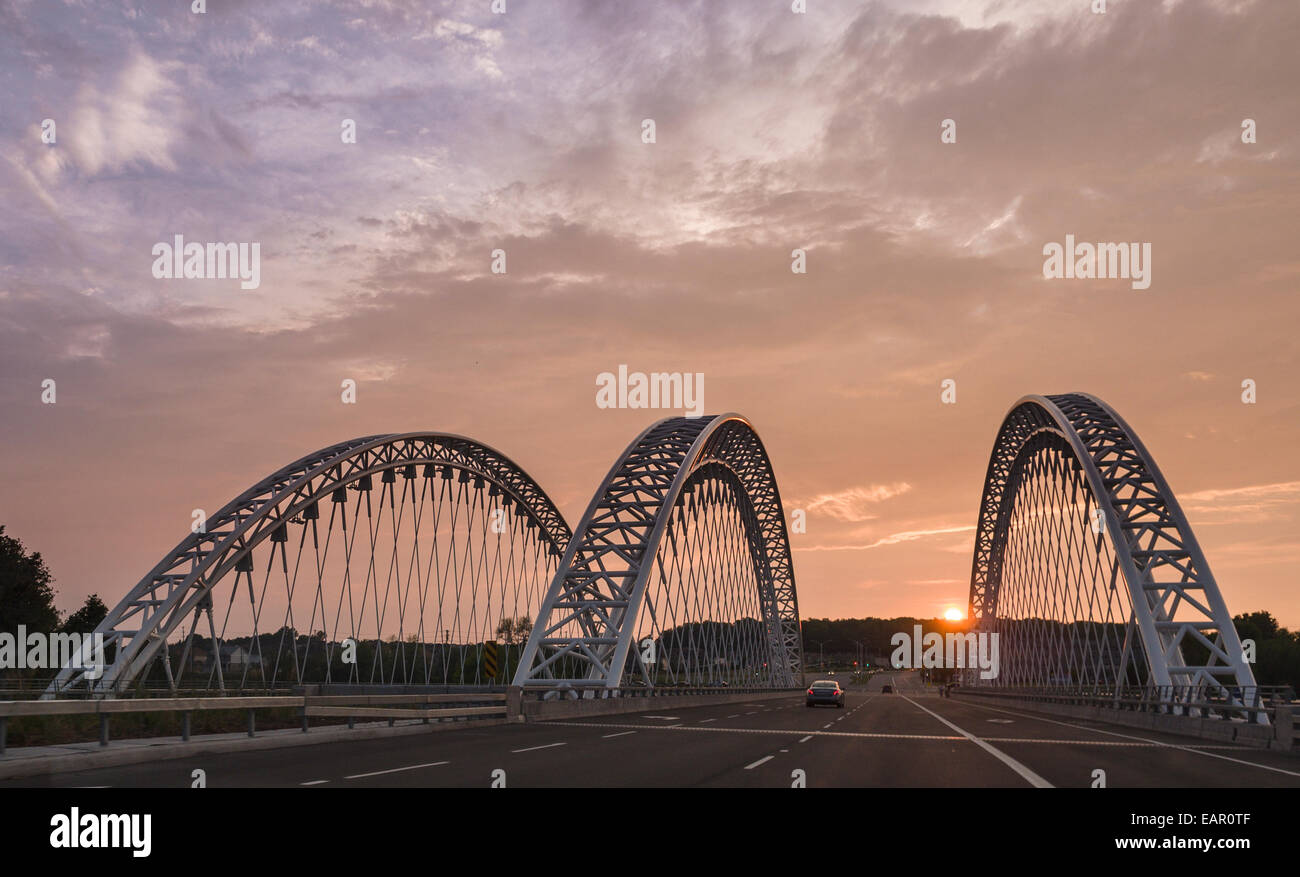 Sunset at the Strandherd-Armstrong Bridge. After much debate and many ...