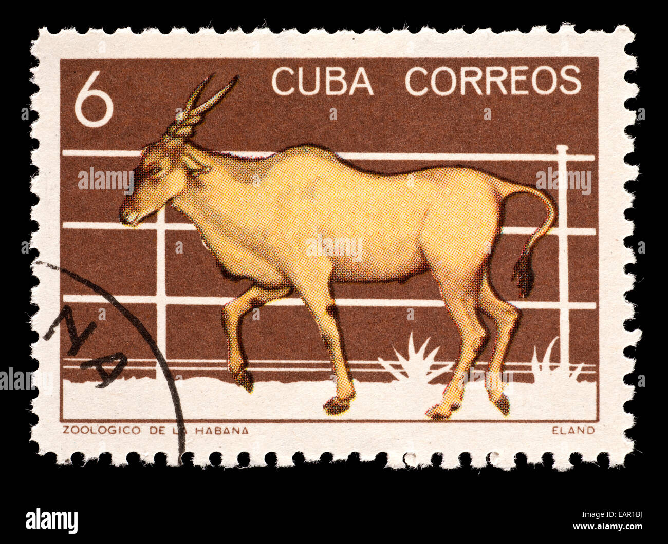 Postage stamp from Cuba depicting an eland, issued for the Havana zoo ...