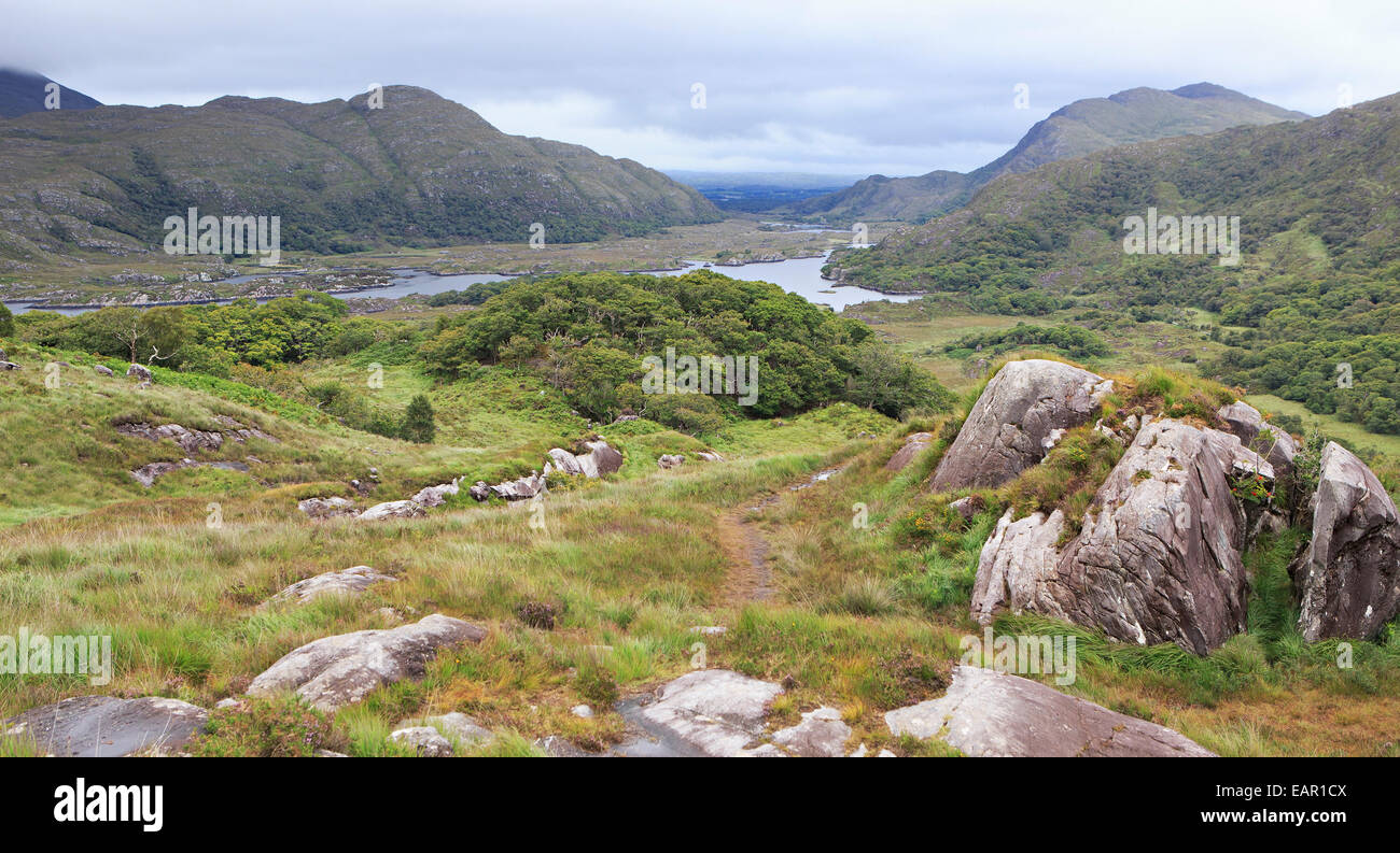 Beautiful landscape of Ladies View in Killarney National Park Stock ...