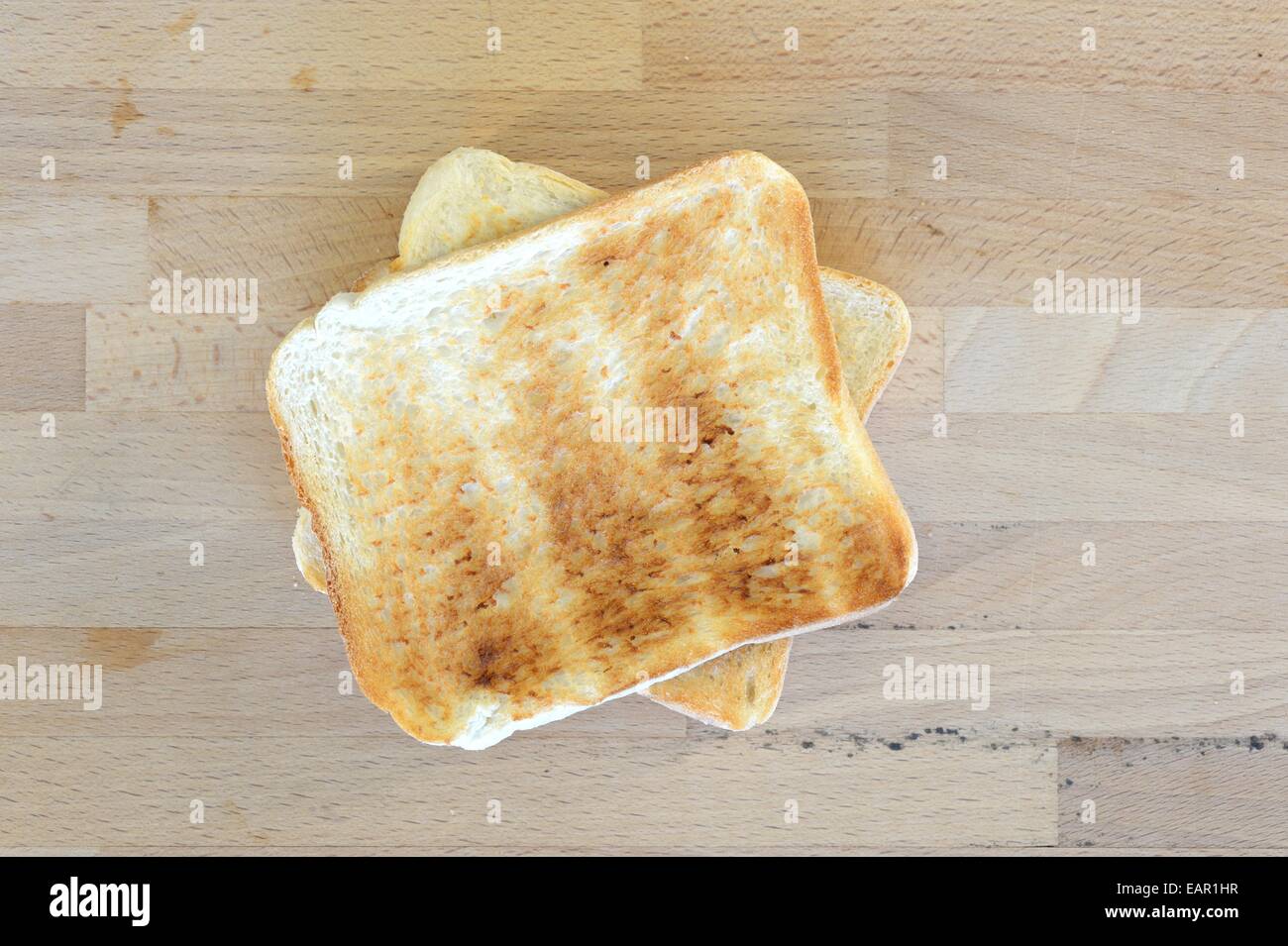 A close up shot of pieces of toast Stock Photo - Alamy