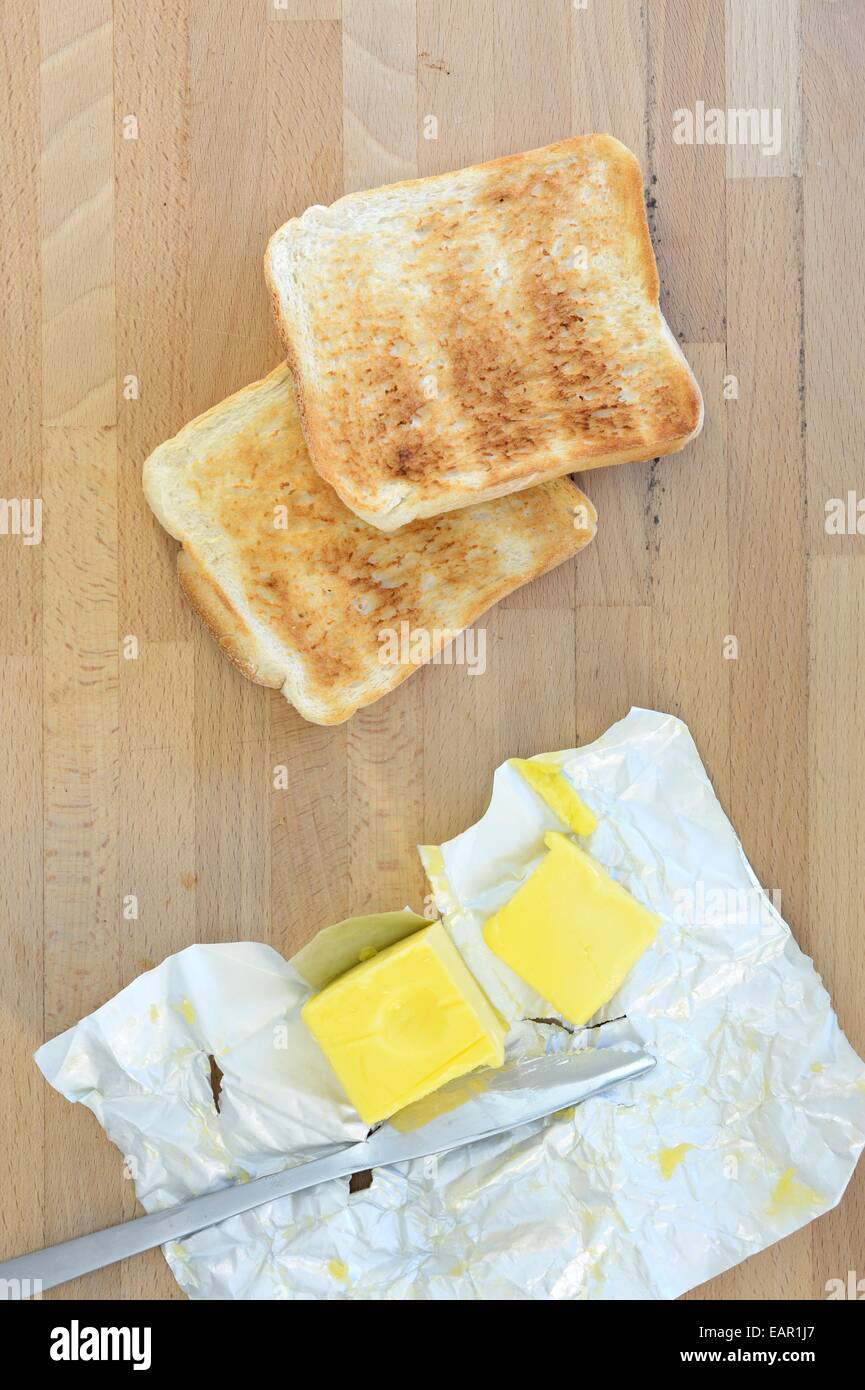 A close up shot of pieces of toast Stock Photo - Alamy