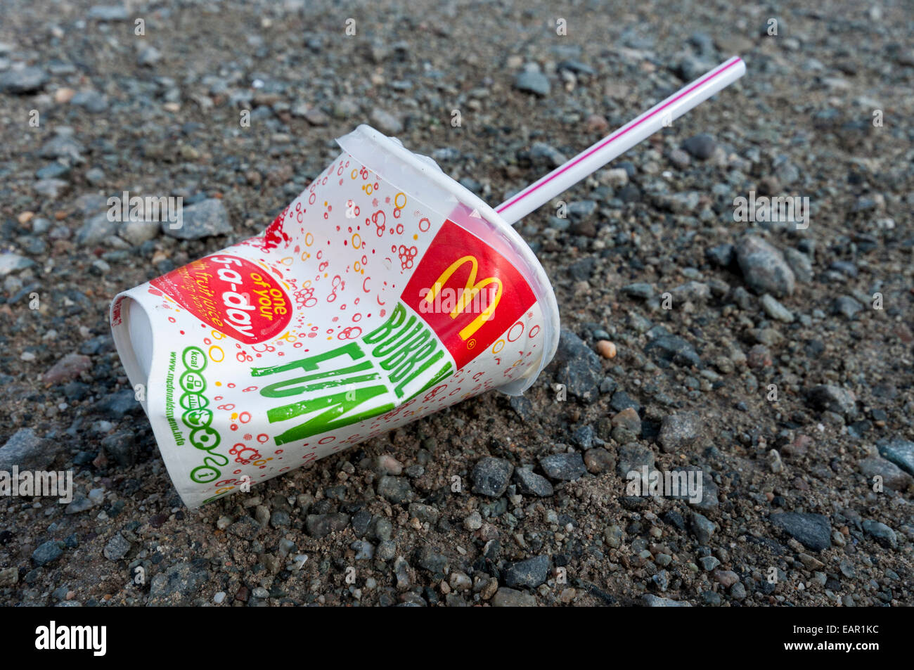 Discarded drinks carton at Cemlyn Bay Anglesey North Wales Stock Photo ...