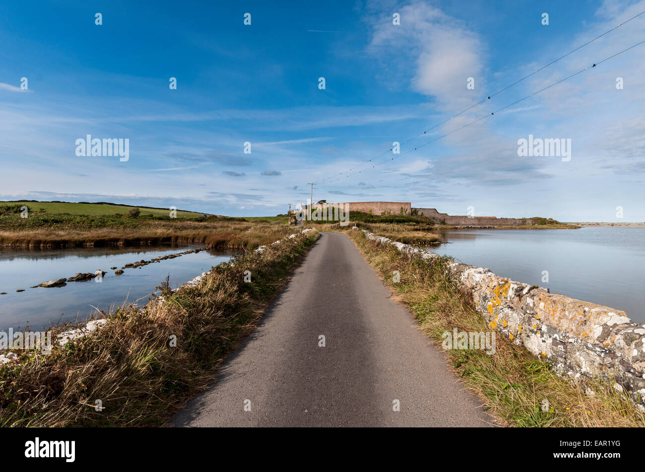 Cemlyn Bay Anglesey North Wales Nature reserve brackish bird nesting ...