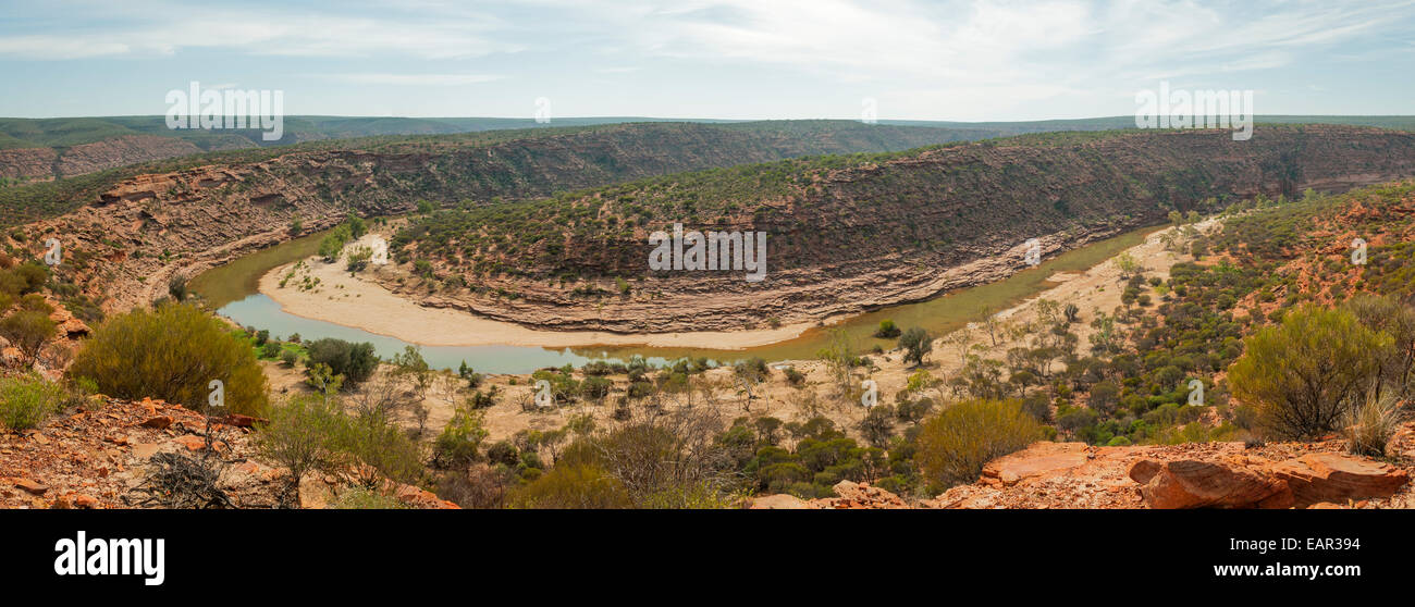 Murchison River from Nature's Window, Kalbarri NP, WA, Australia Stock ...