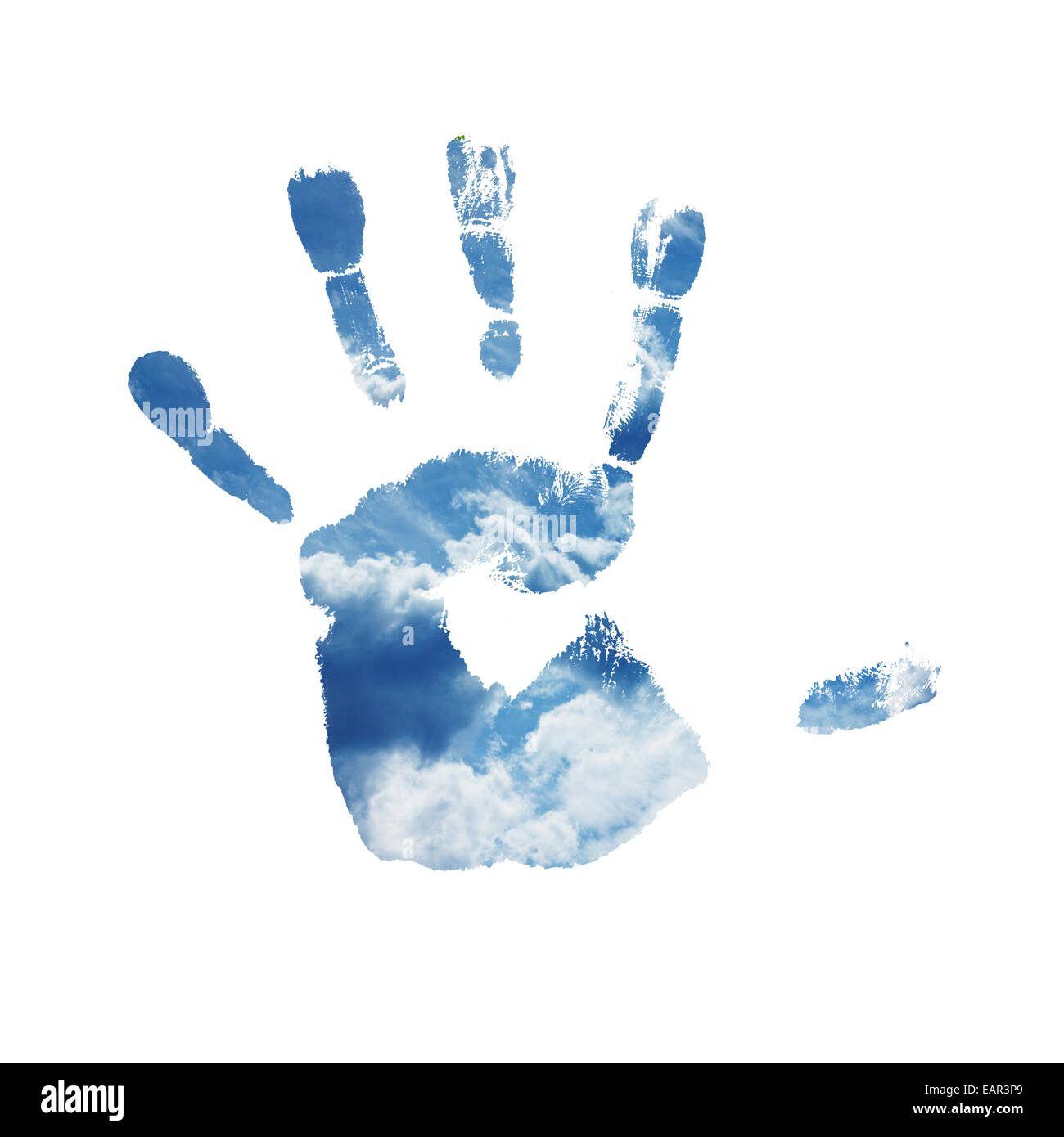 Carbon handprint Cut Out Stock Images & Pictures - Alamy