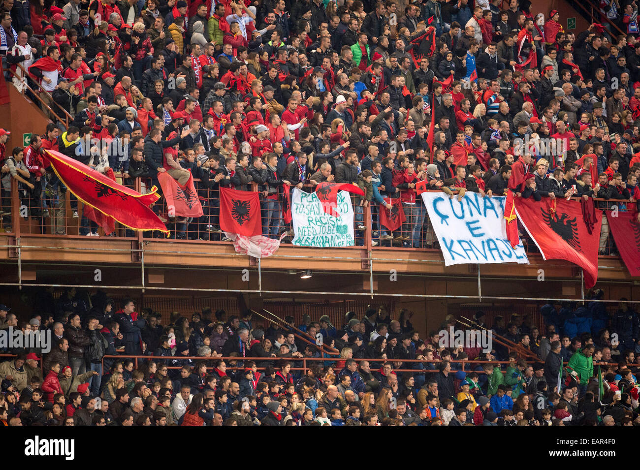 Albania fans (ALB), NOVEMBER 18, 2014 - Football / Soccer : Albania ...