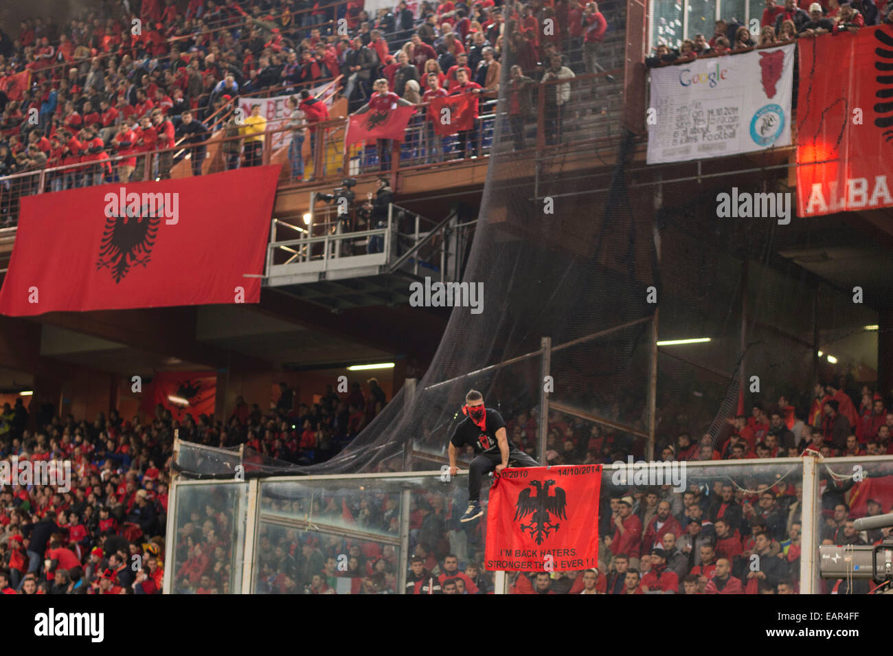 Albania fans (ALB), NOVEMBER 18, 2014 - Football / Soccer : An Albania ...