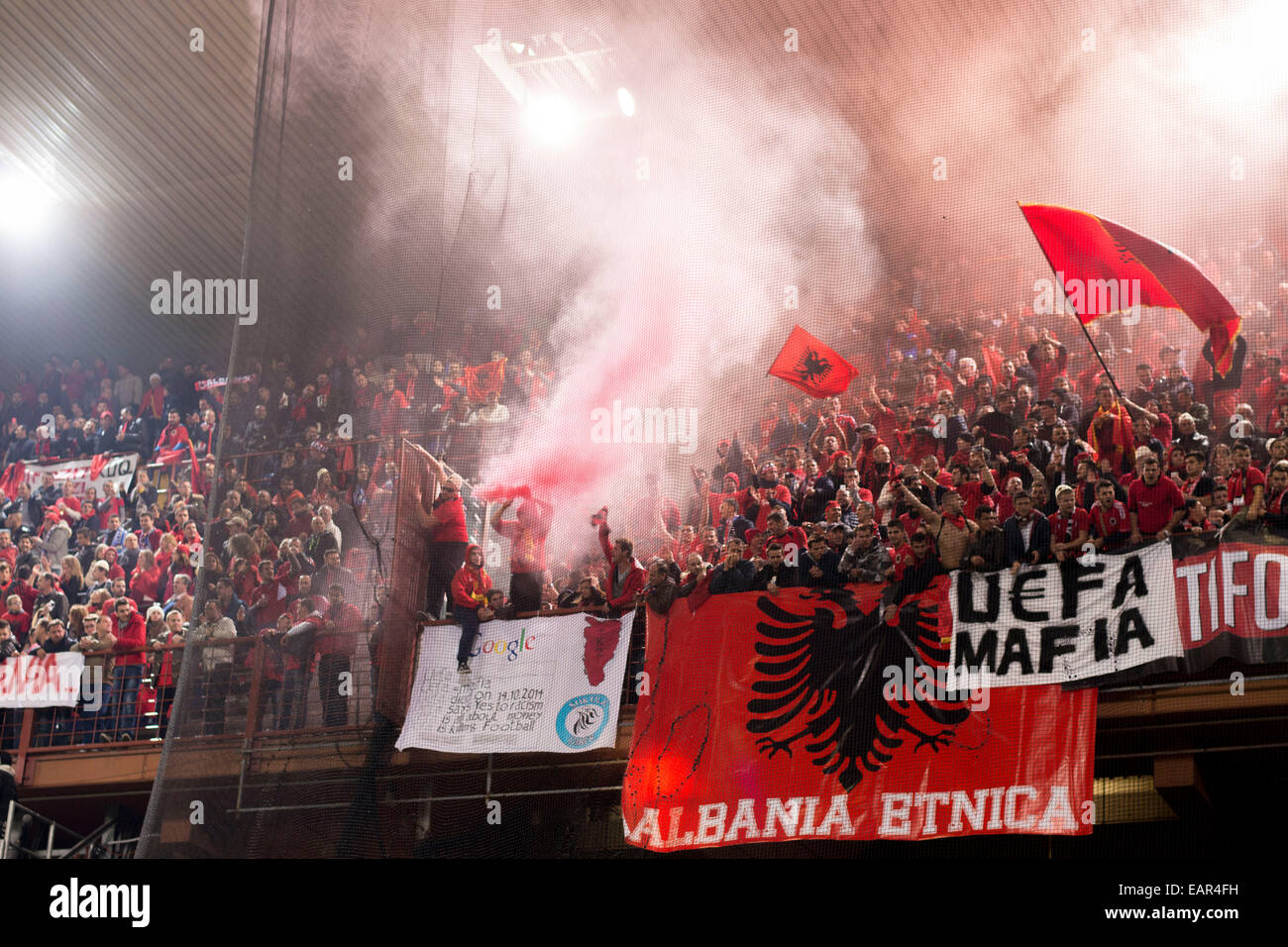 Albania fans (ALB), NOVEMBER 18, 2014 - Football / Soccer : Albania ...