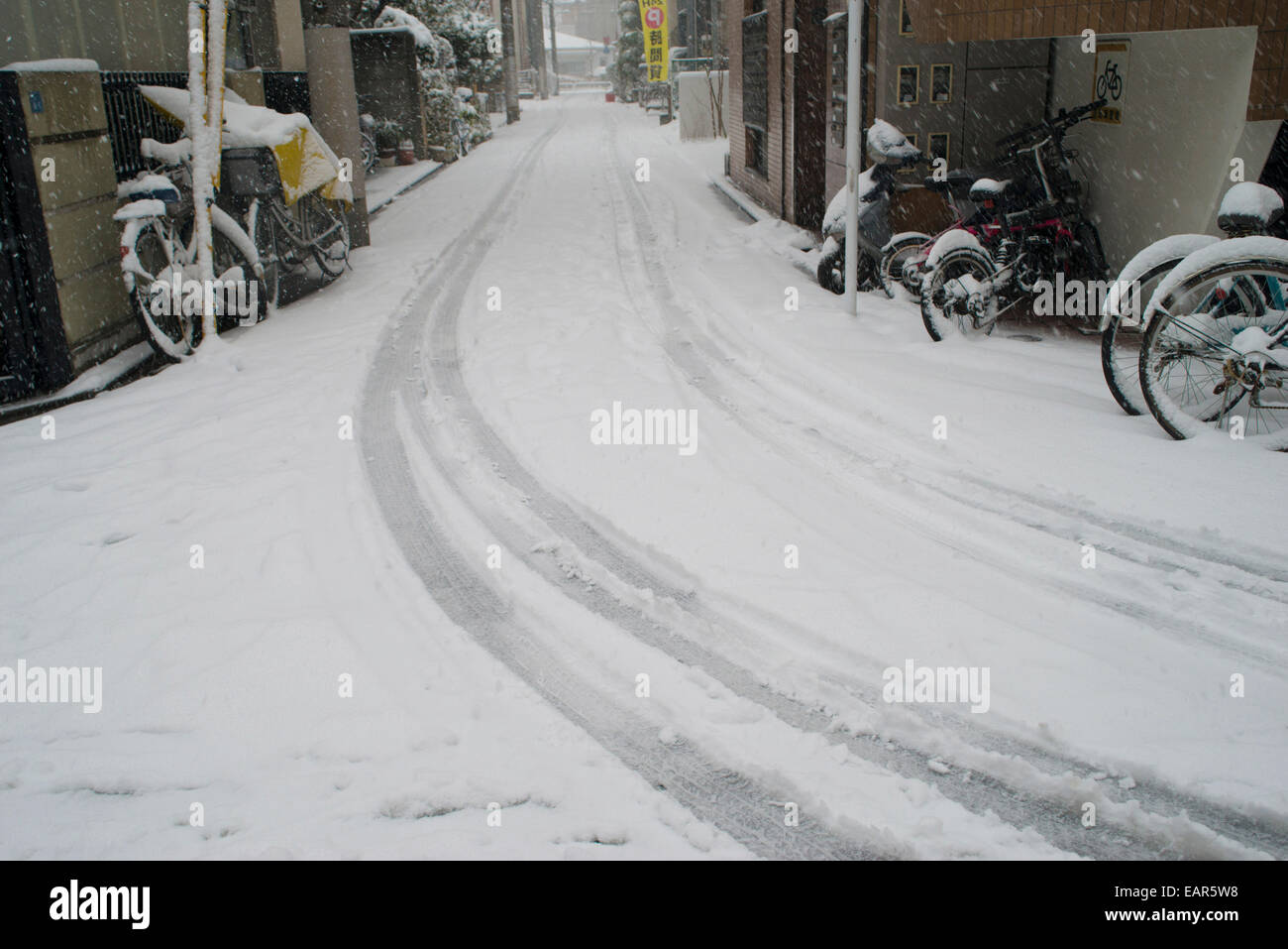 Snow in Tokyo, Japan Stock Photo - Alamy