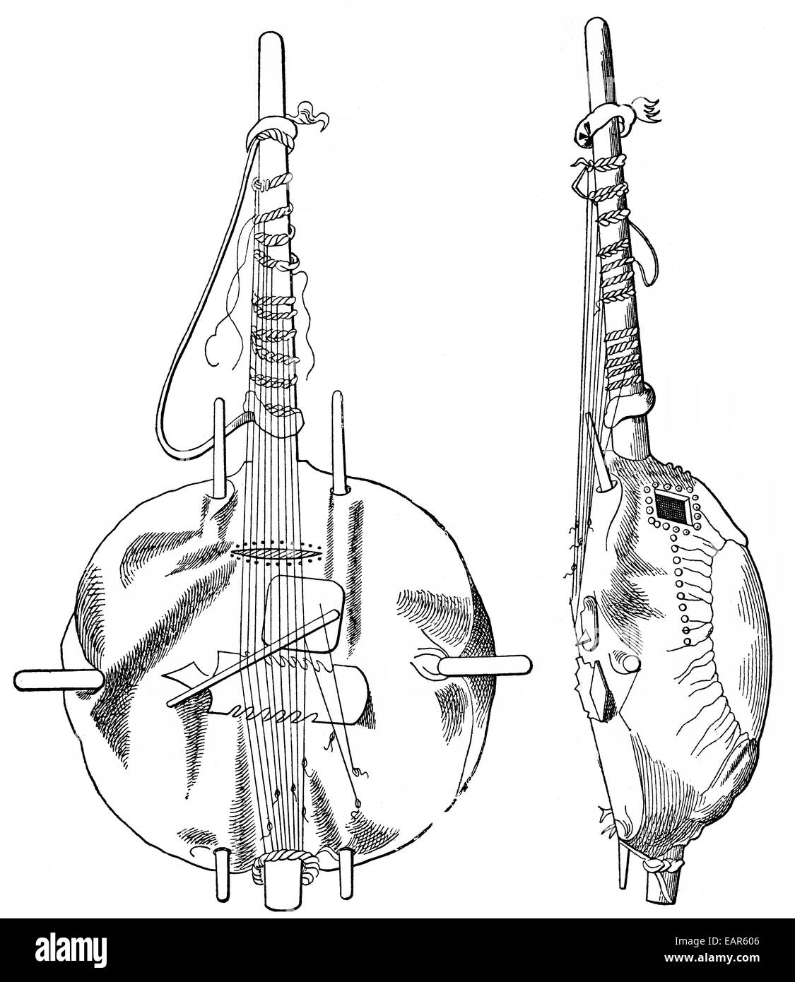 African instrument stringed Black and White Stock Photos & Images - Alamy