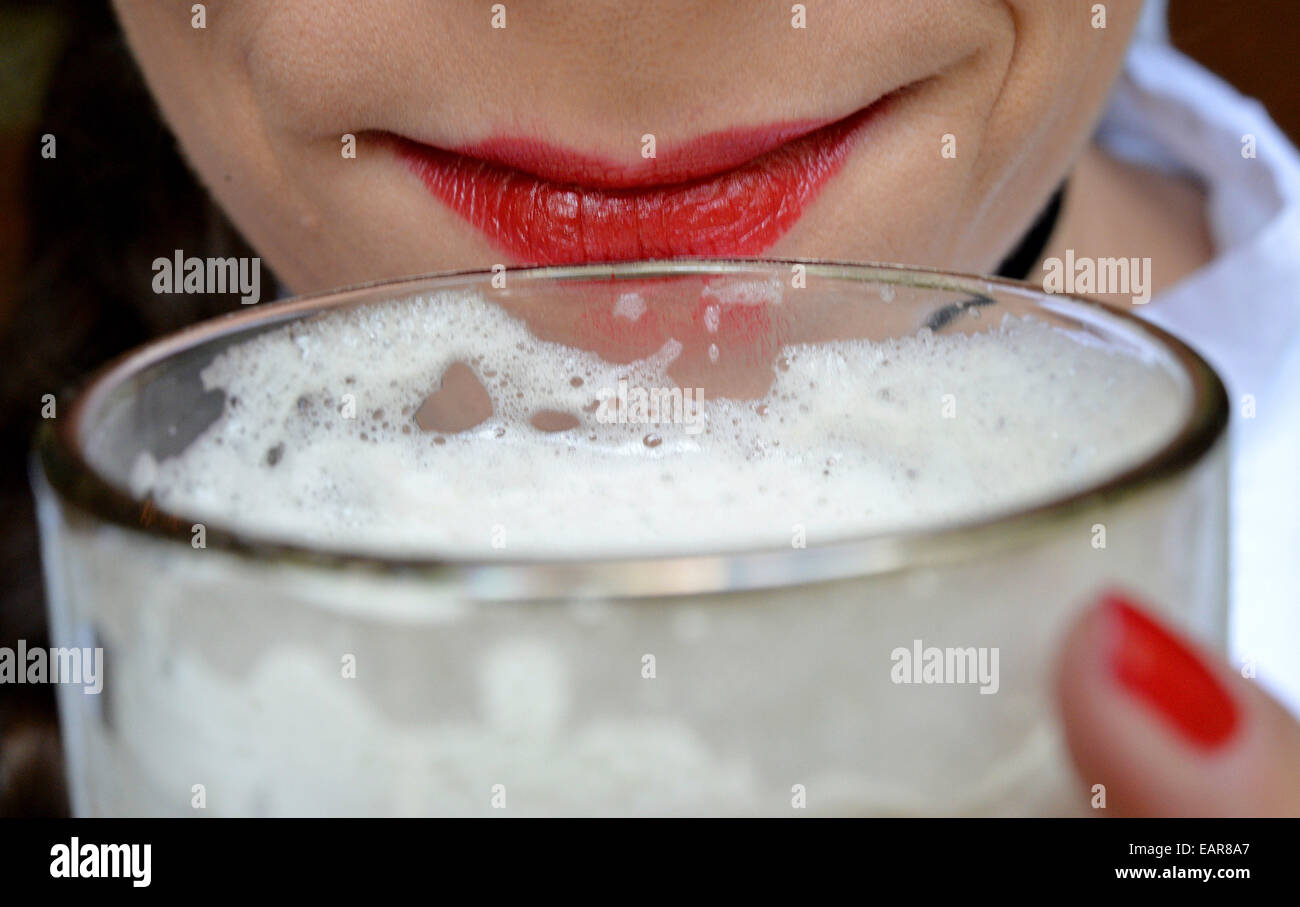 Drink froth mouth hi-res stock photography and images - Alamy