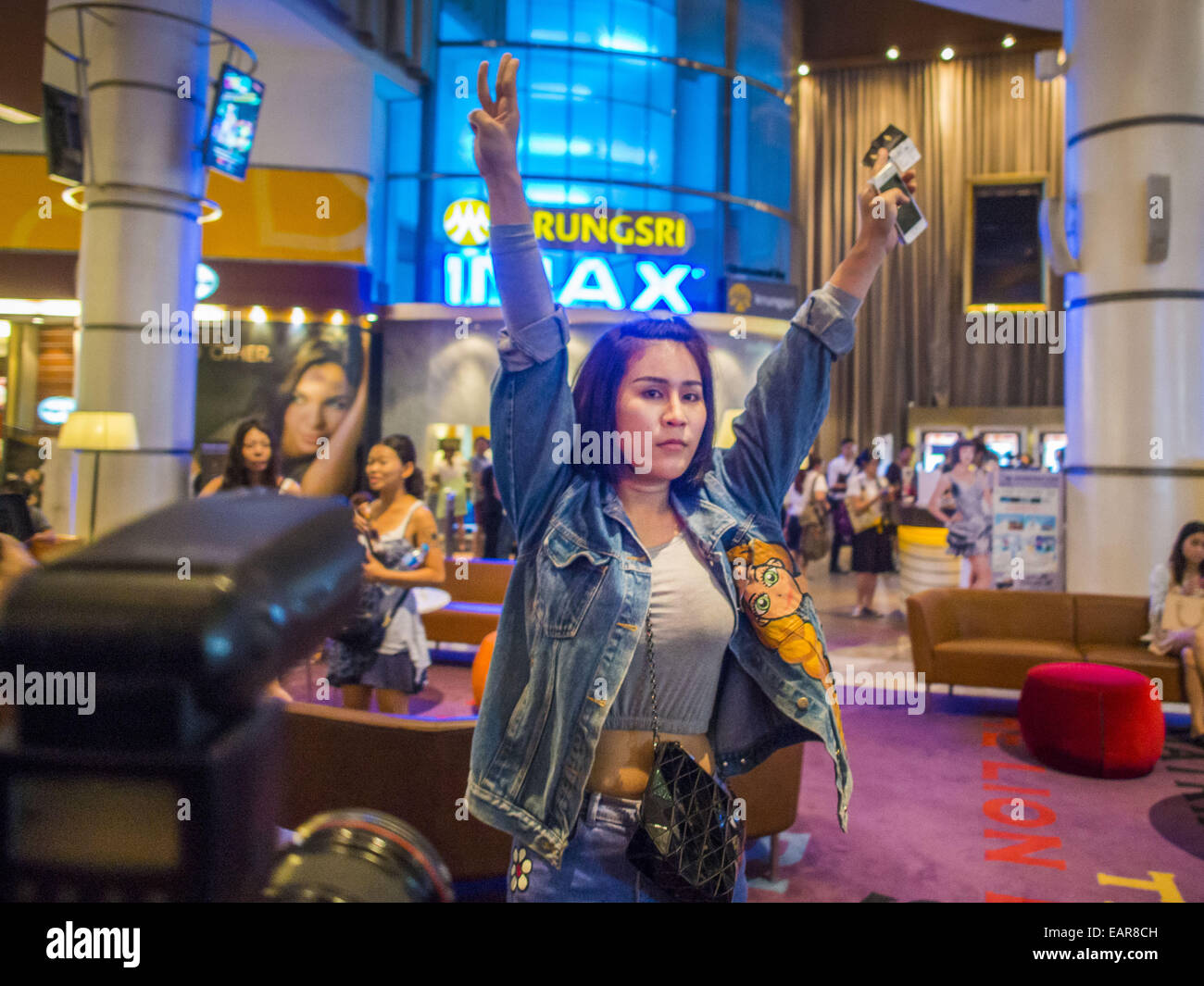 Bangkok, Thailand. 20th Nov, 2014. NATCHACAH KONG-UDOM walks through the lobby of the Siam ...