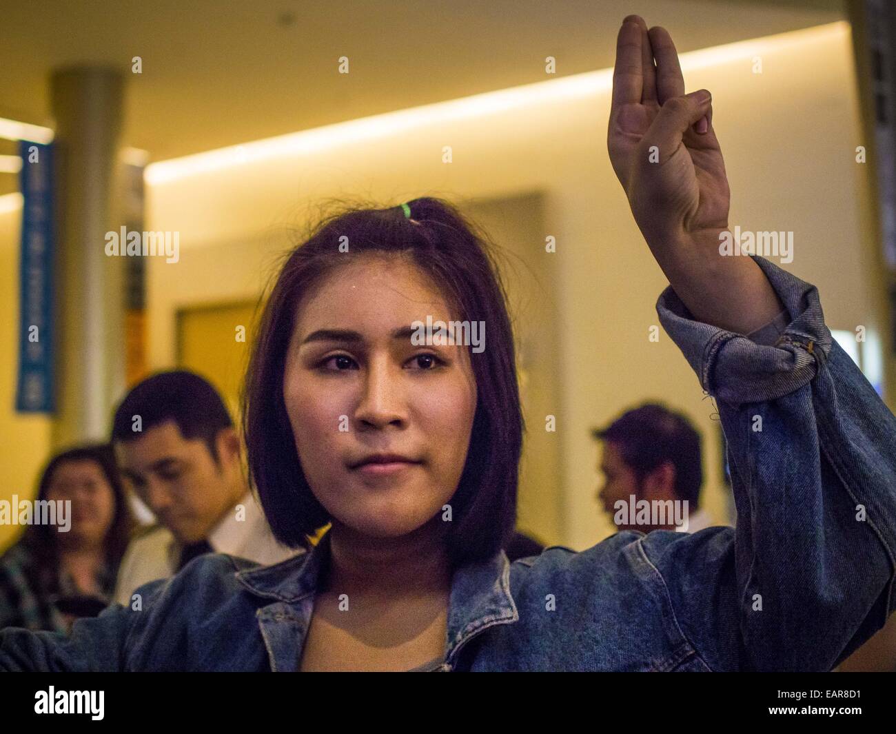 Bangkok, Thailand. 20th Nov, 2014. NATCHACAH KONG-UDOM walks through the lobby of the Siam ...