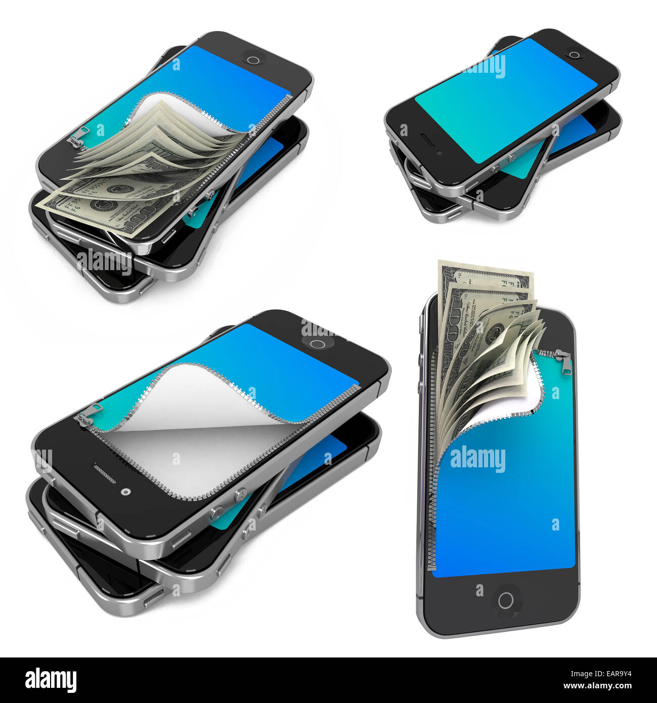 Mobile phone payments commerce Cut Out Stock Images & Pictures - Alamy