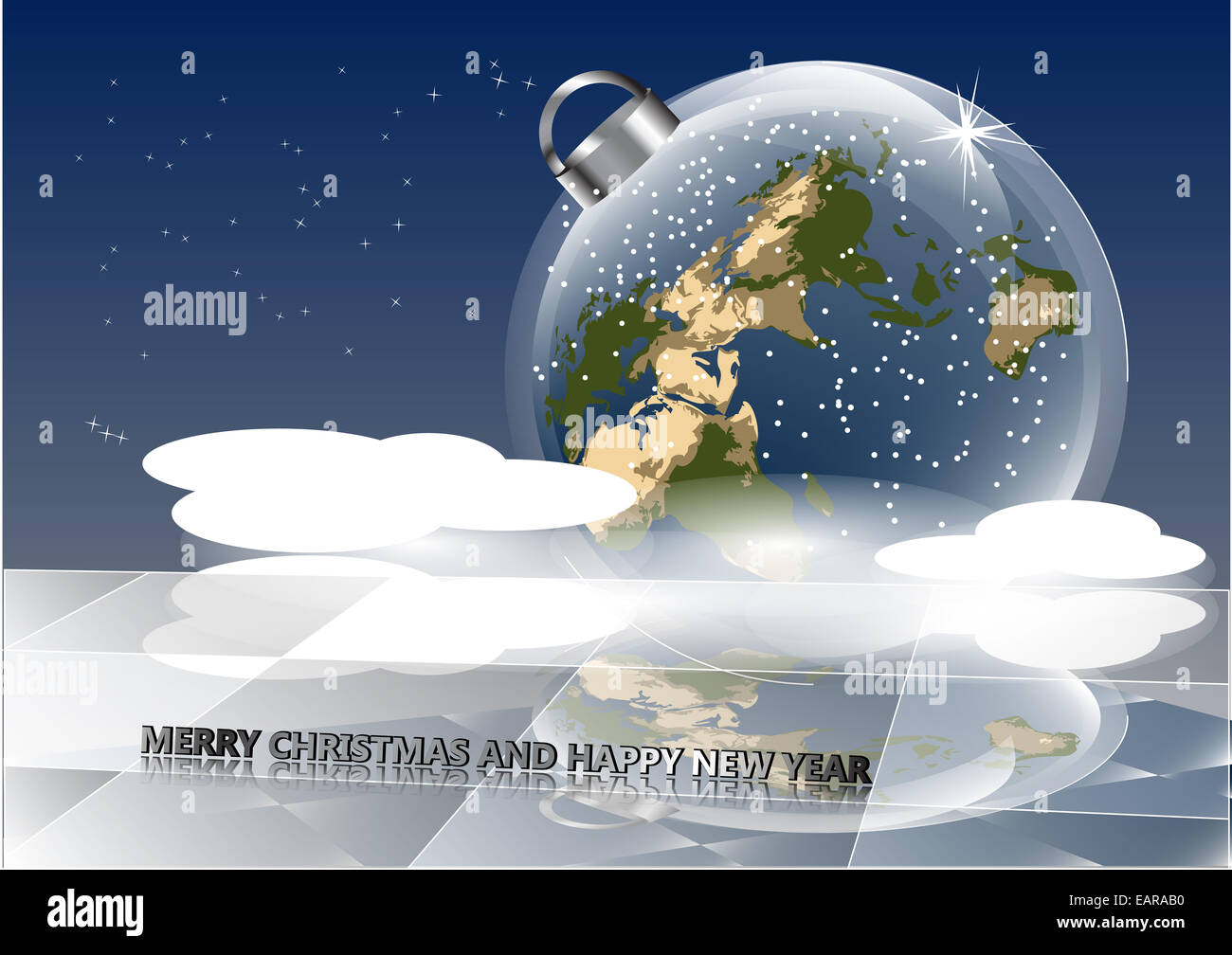 Christmas card planet earth decoration hi-res stock photography and ...