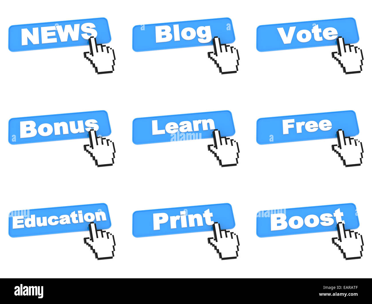 Blog buttons hi-res stock photography and images - Alamy