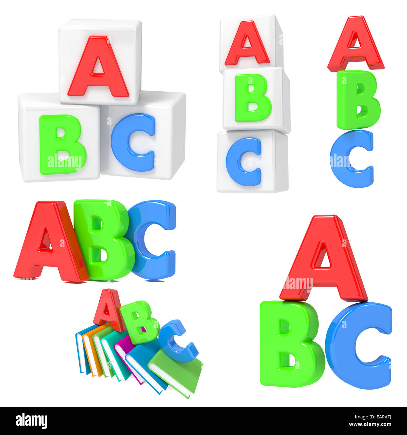 ABC Concets on White Background Stock Photo - Alamy