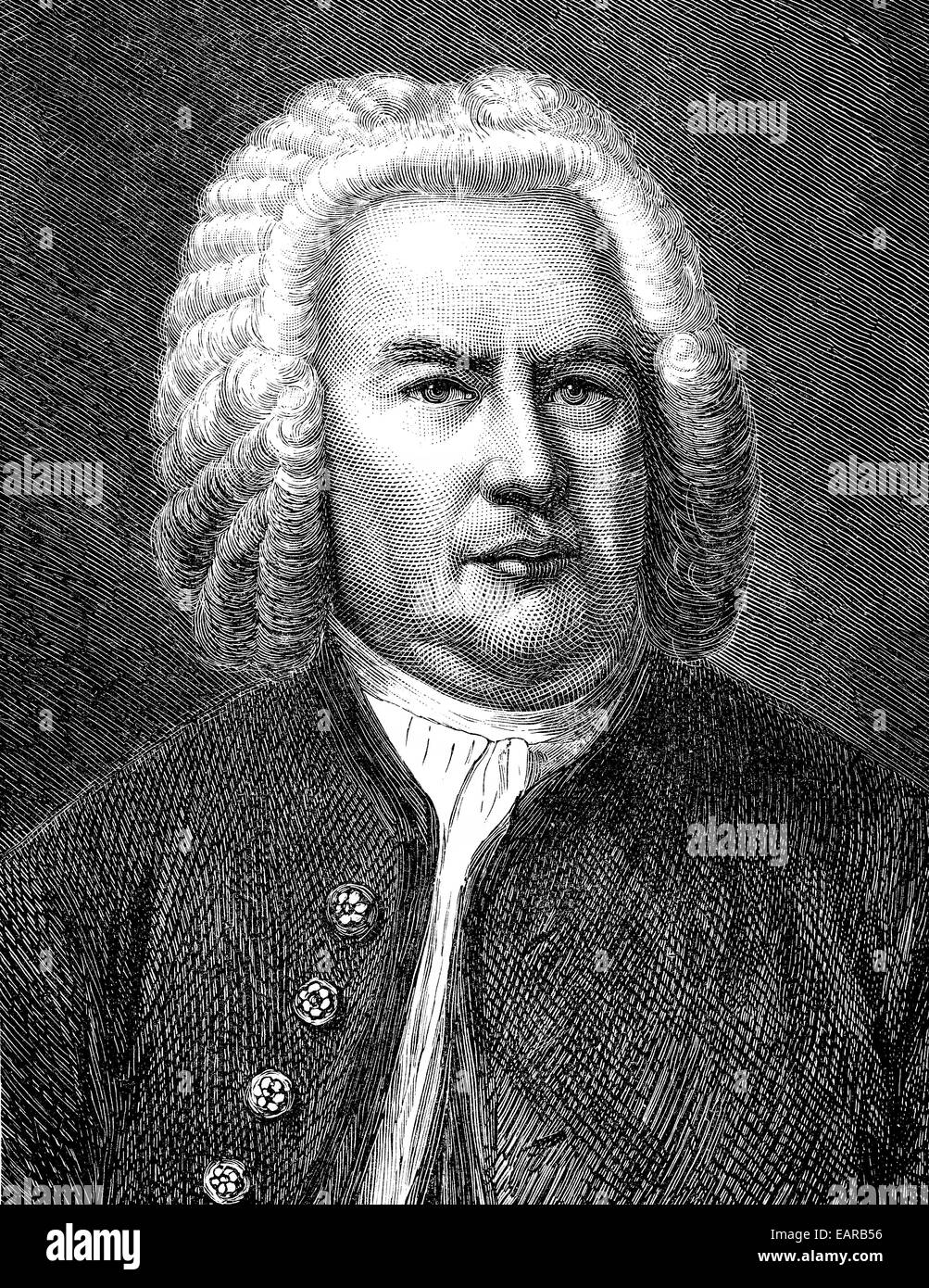 Johann Sebastian Bach, 1685 - 1750, a German composer and organ and ...