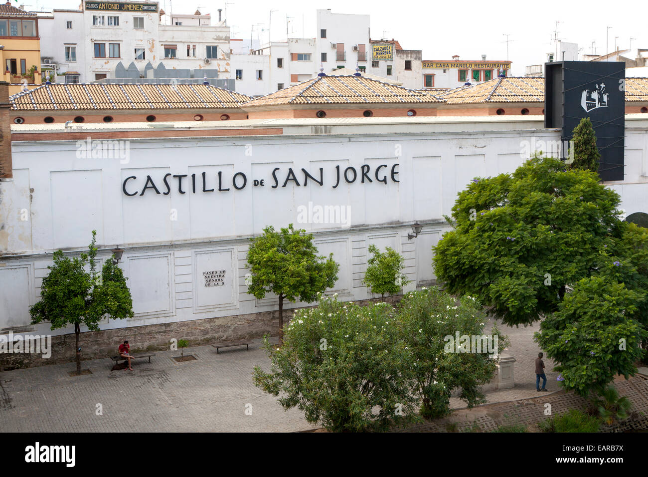 Castillo de San Jorge castle in Triana, Seville, Spain Stock Photo - Alamy