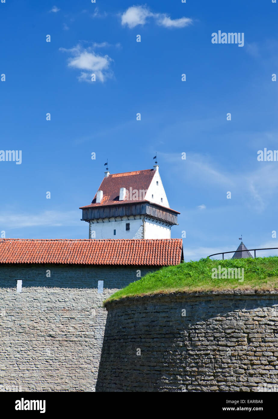 Estonia. Narva. Ancient fortress on border with Russia Stock Photo - Alamy