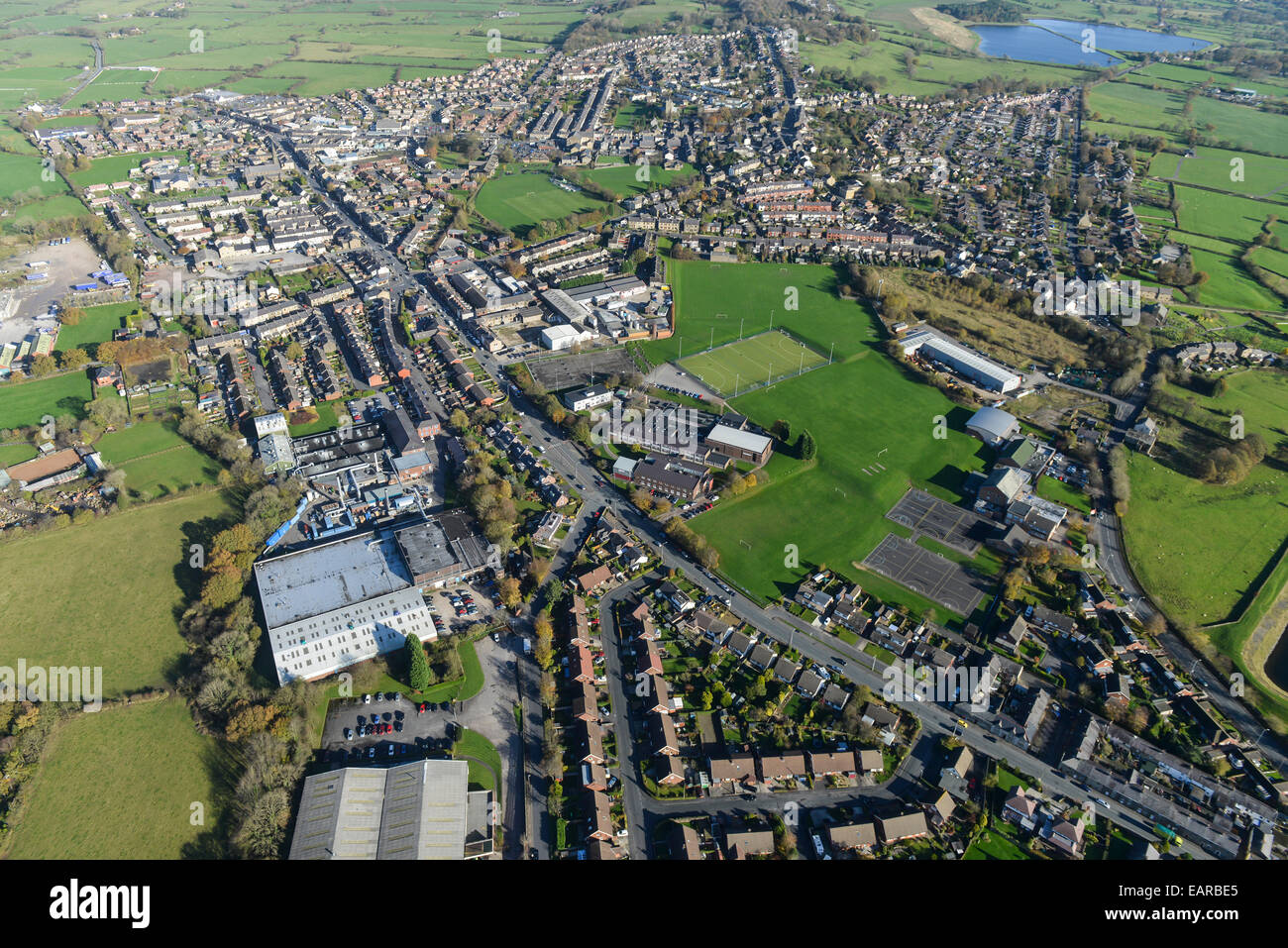 An aerial view of the Lancashire town of Longridge Stock Photo - Alamy