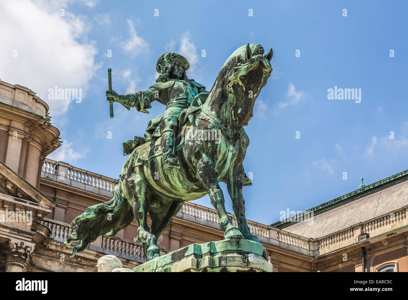 Buda Castle With Equestrian Statue Of Prince Eugene Of Savoy High ...