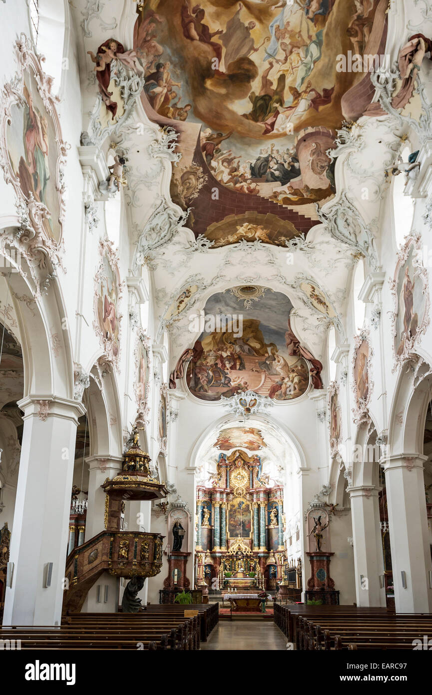 St. Fridolin's Minster, interior, Bad Säckingen, Baden-Württemberg ...