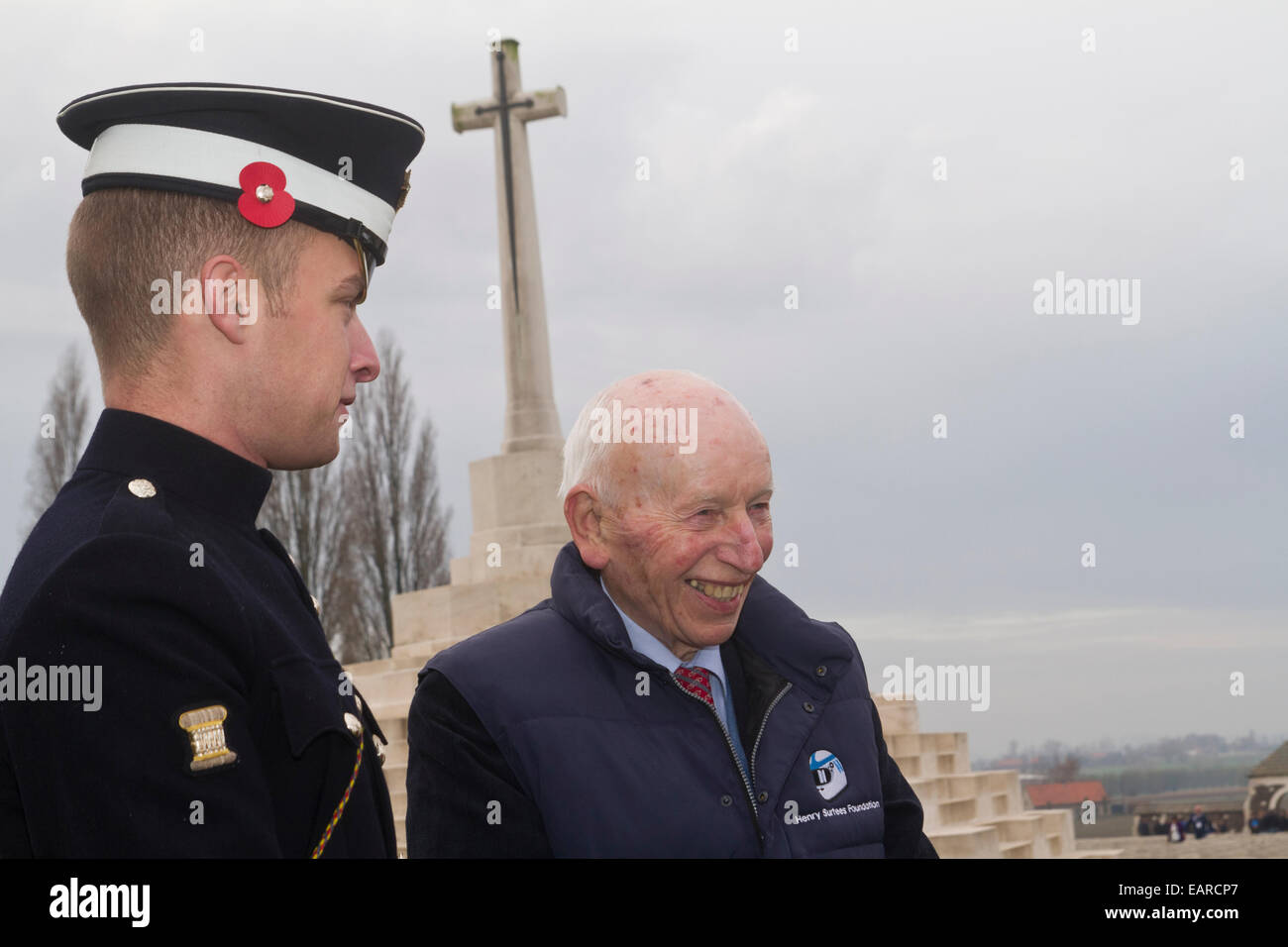 Coldstream Guardsman Ashley Cole signals the last post at Tyne Cot WW1 ...