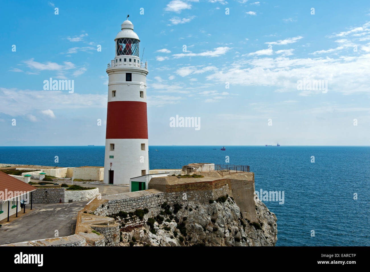 Trinity Lighthouse at Europa Point, Gibraltar, Gibraltar, United ...
