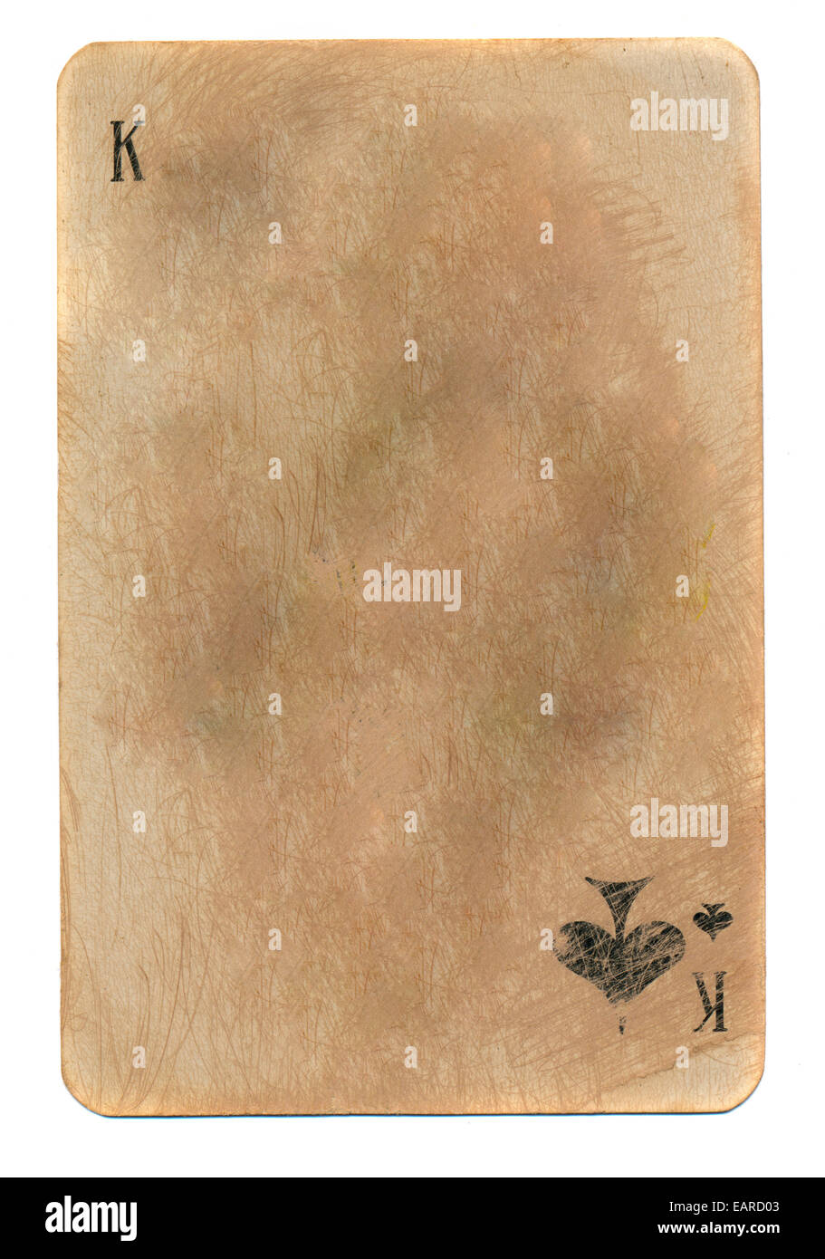 ancient Playing card king of spades paper background Stock Photo - Alamy