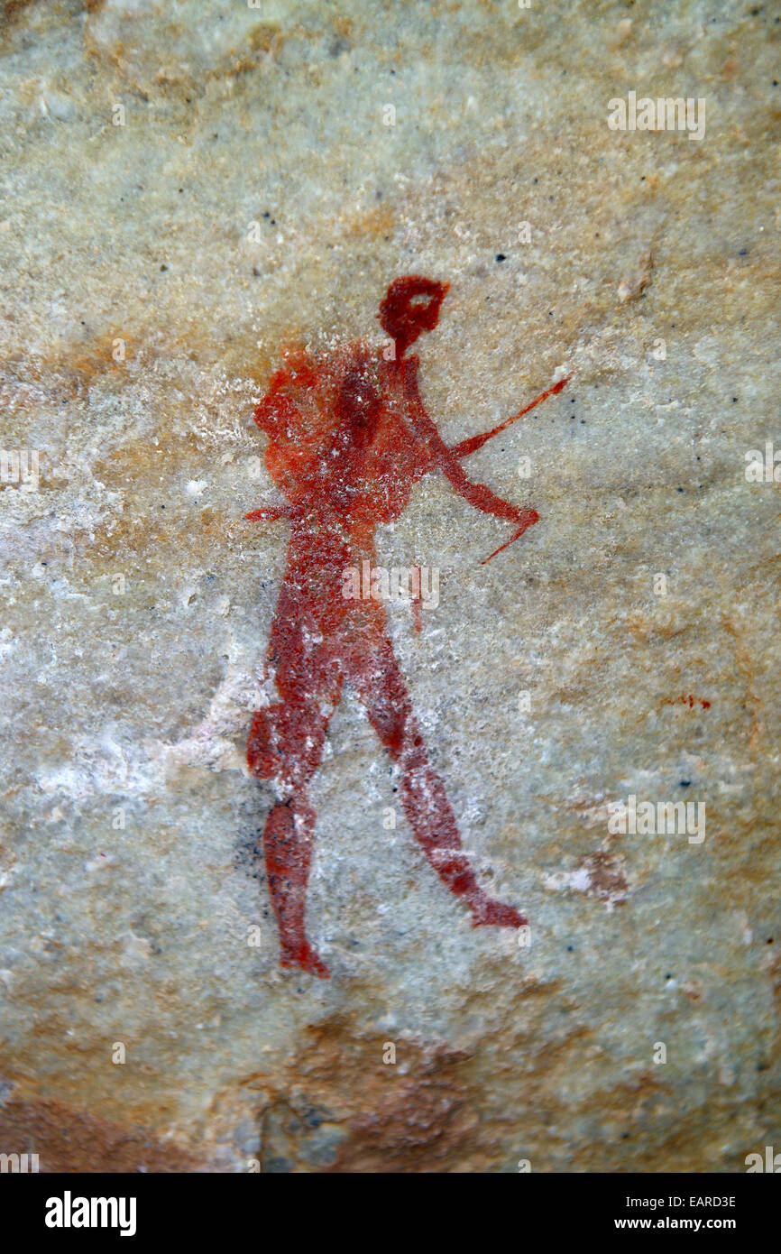 Ancient rock art, drawings of the San people, indigenous people of ...