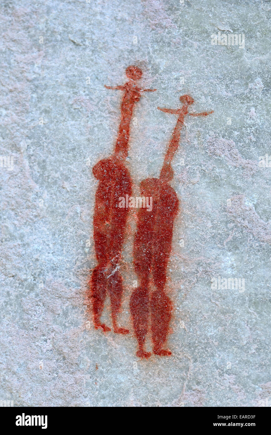 Ancient rock art, drawings of the San people, indigenous people of ...