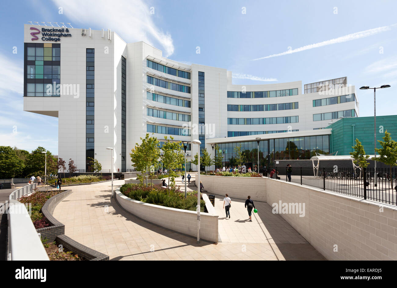 Modern architecture exterior of Bracknell College Stock Photo - Alamy