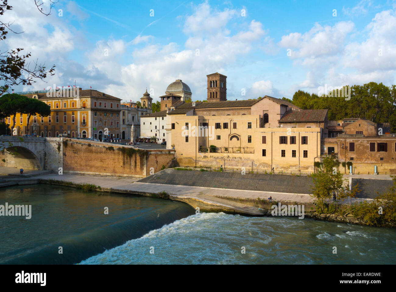 Isola Tiberina island, central Rome, Italy Stock Photo - Alamy